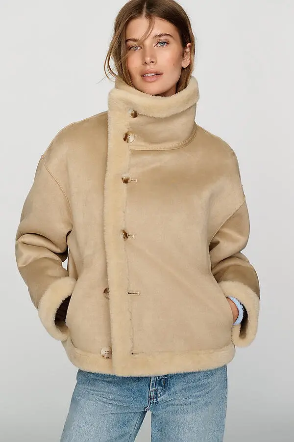 Maeve Funnel Neck Reversible Jacket
