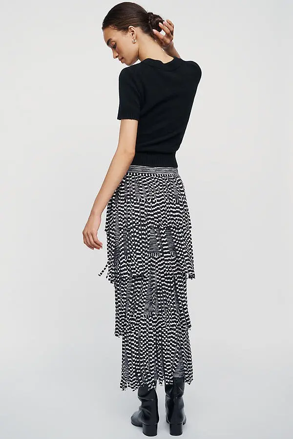 SIMONMILLER Za Za Knit Frge Midi Skirt