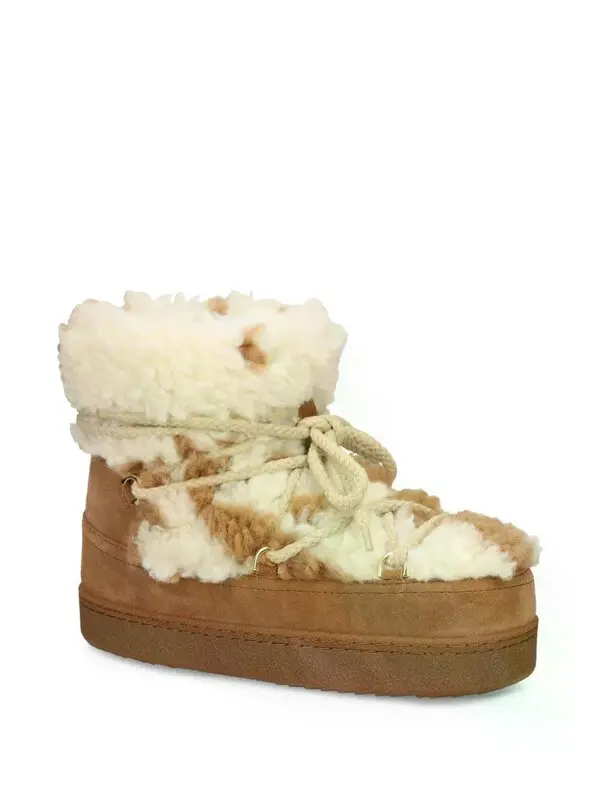 Inuikii Shearling-trim Lace-up Boots
