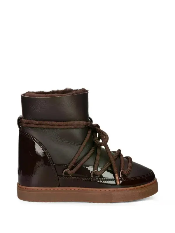 Inuikii Lace-up Patent-leather Boots