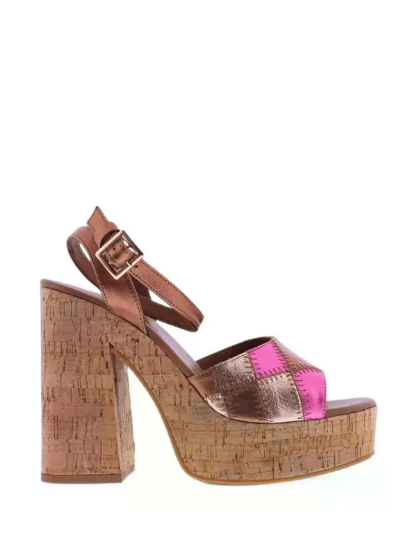 INUOVO Patchwork Platform Sandals
