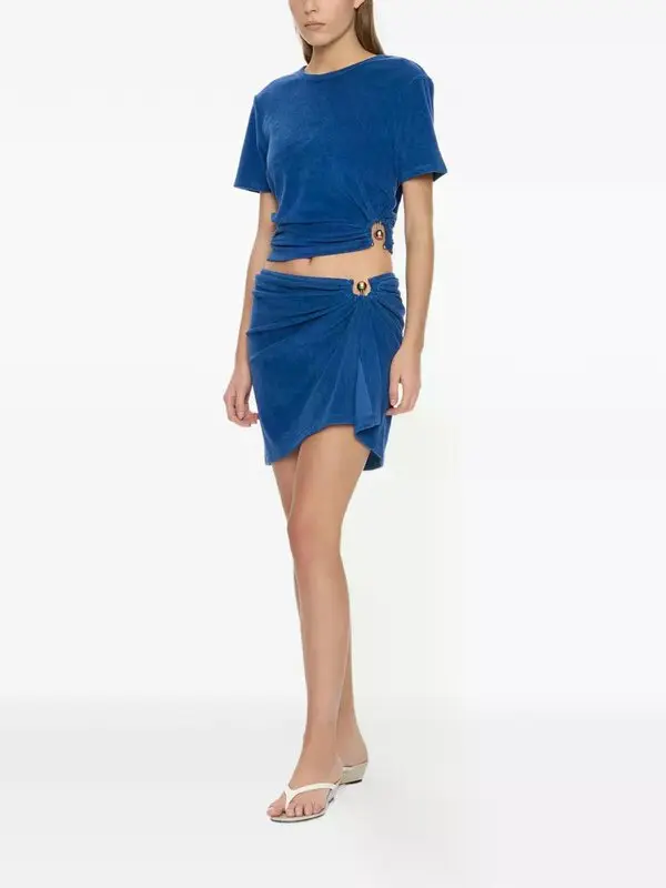 Christopher Esber Looped Back Ruched Orbit Mini Skirt