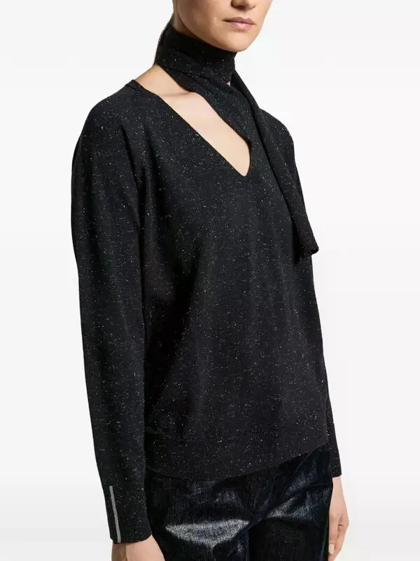 Peserico Flecked V-neck Sweater