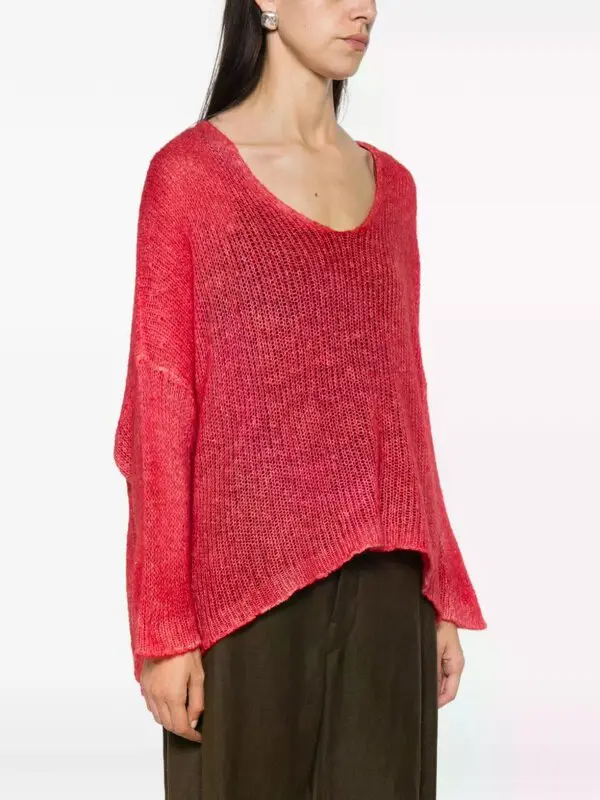 AVANT TOI Open-knit V-neck Sweater