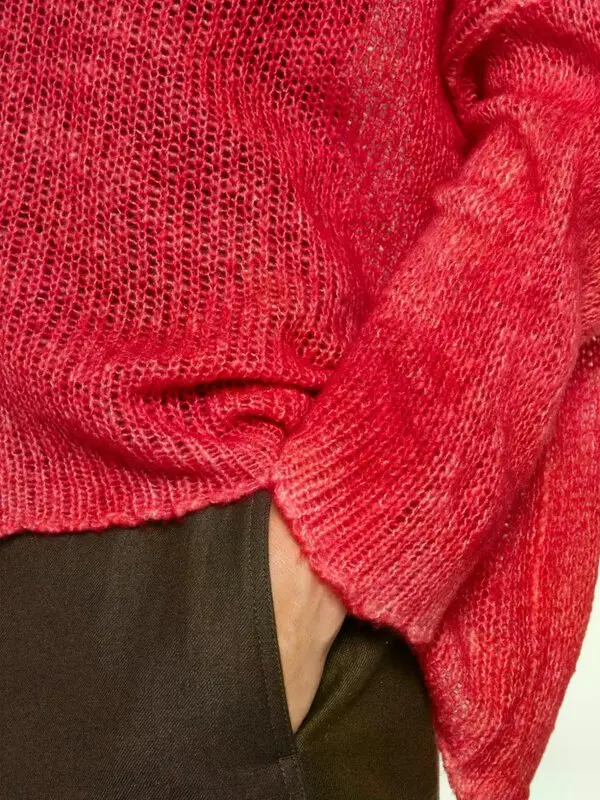 AVANT TOI Open-knit V-neck Sweater