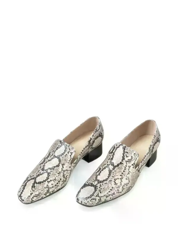 CORDERA Snake-effect Heeled Loafers