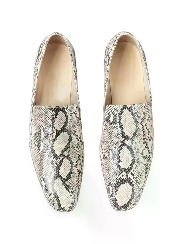 CORDERA Snake-effect Heeled Loafers