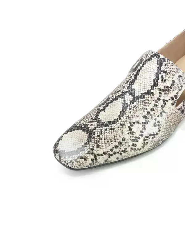 CORDERA Snake-effect Heeled Loafers