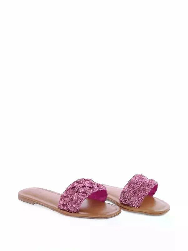 INUOVO Braided Crystal-embellished Sandals