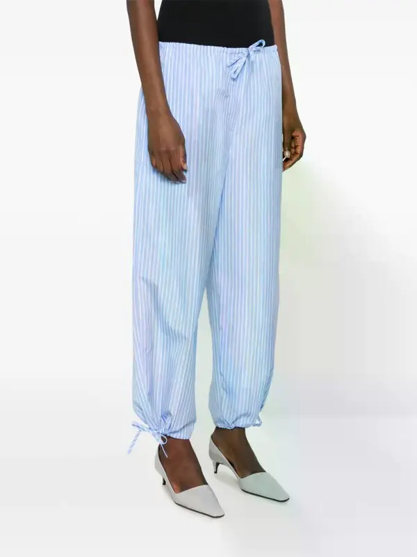 TOTEME Striped Drawstring-waist Trousers