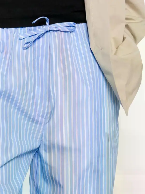 TOTEME Striped Drawstring-waist Trousers