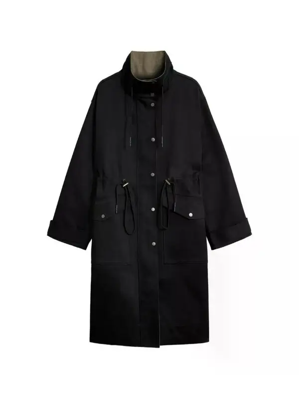 Soeur Luce Reversible Parka Coat - Black