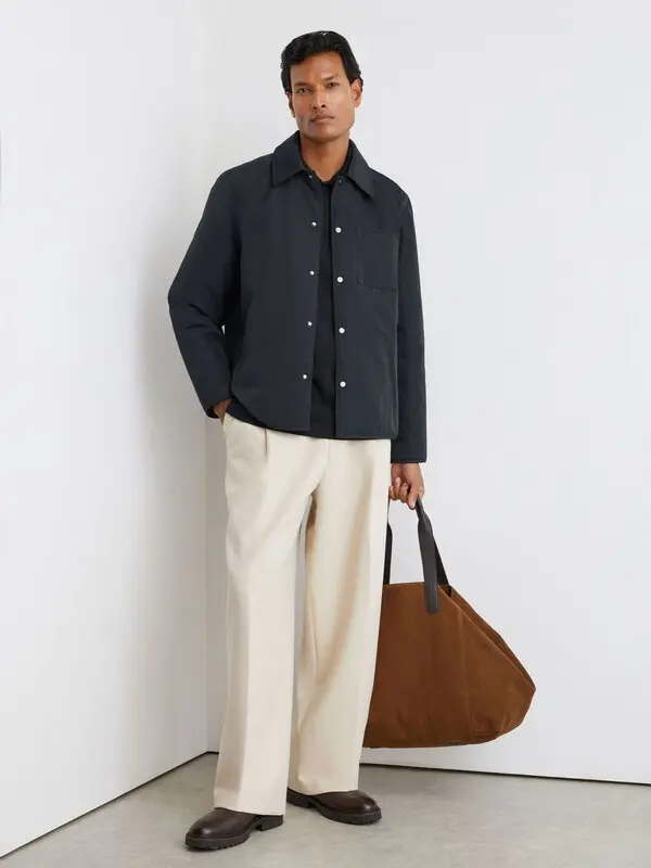 REISS Raider Lightly-padded Patch-pocket Overshirt - Navy