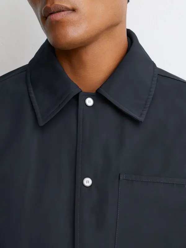 REISS Raider Lightly-padded Patch-pocket Overshirt - Navy
