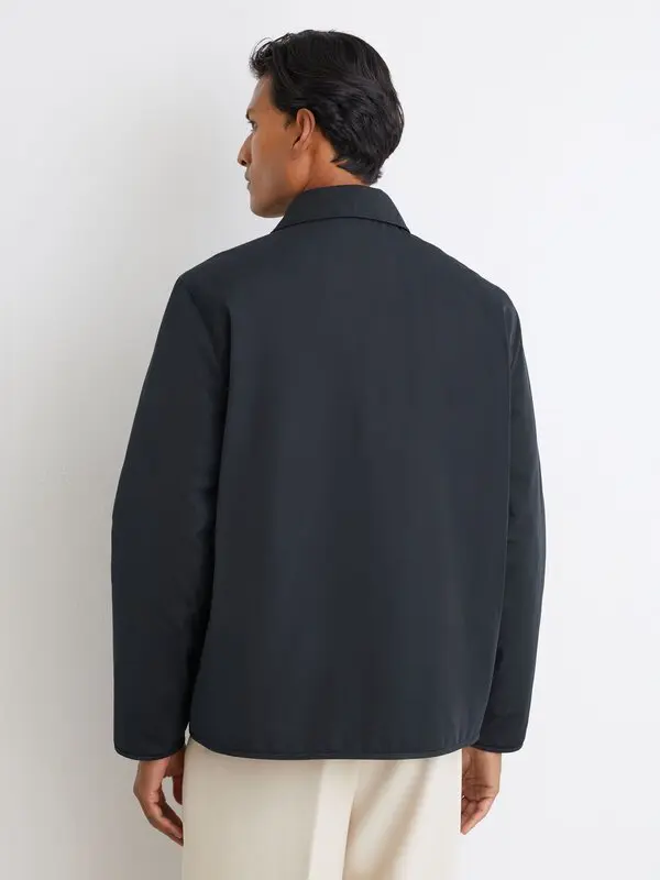 REISS Raider Lightly-padded Patch-pocket Overshirt - Navy