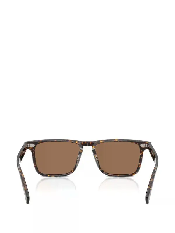 Oliver Spencer Brano Rectangle-frame Sunglasses - Brown