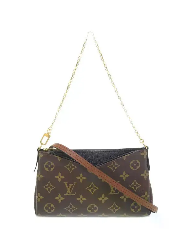 LOUIS VUITTON 2016 Monogram Pallas Clutch Satchel