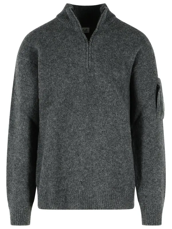 C.P. COMPANY Grey Wool Blend Sweater