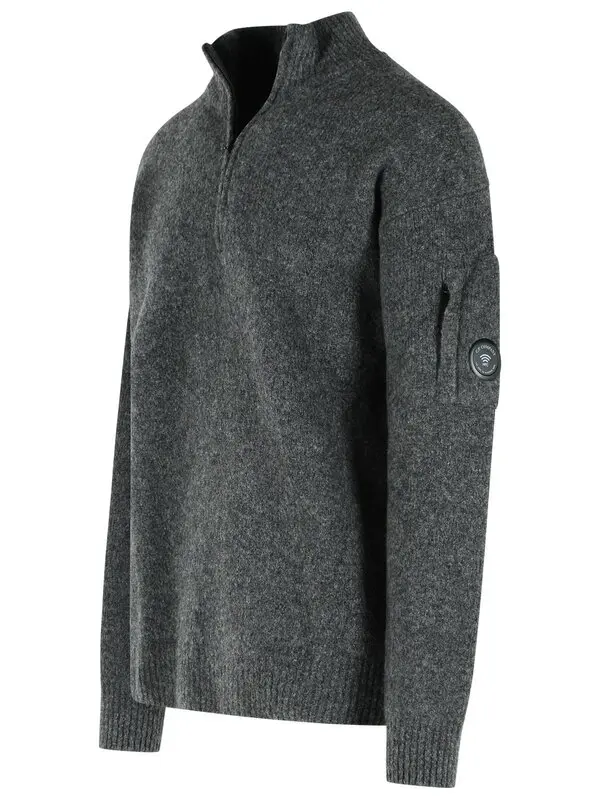 C.P. COMPANY Grey Wool Blend Sweater