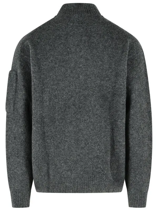 C.P. COMPANY Grey Wool Blend Sweater