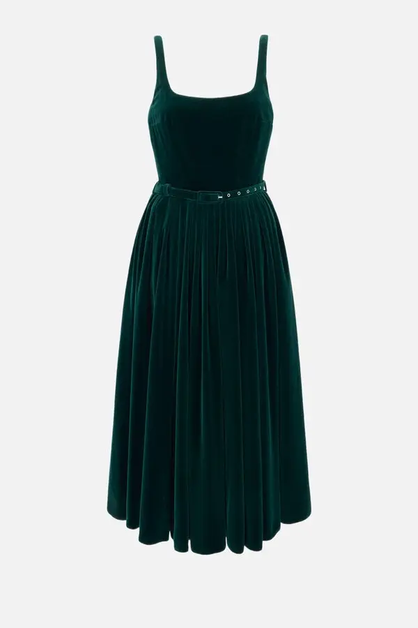 EMILIA WICKSTEAD Eagle Dress In Cotton Velvet