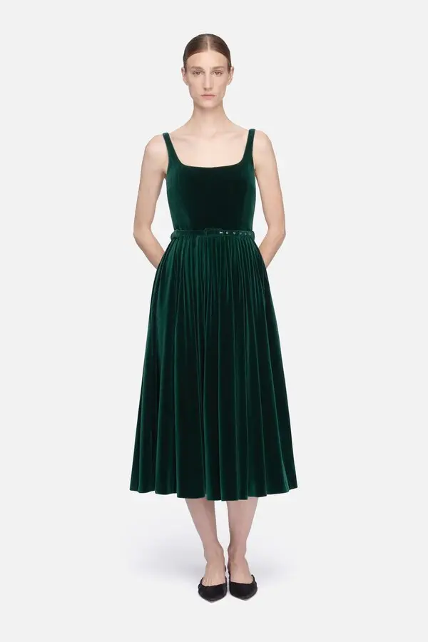 EMILIA WICKSTEAD Eagle Dress In Cotton Velvet