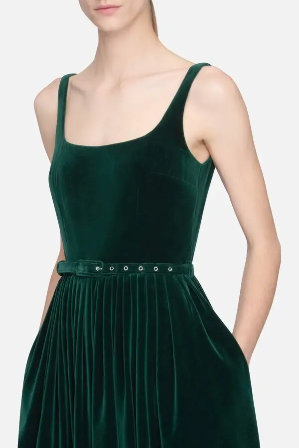 EMILIA WICKSTEAD Eagle Dress In Cotton Velvet