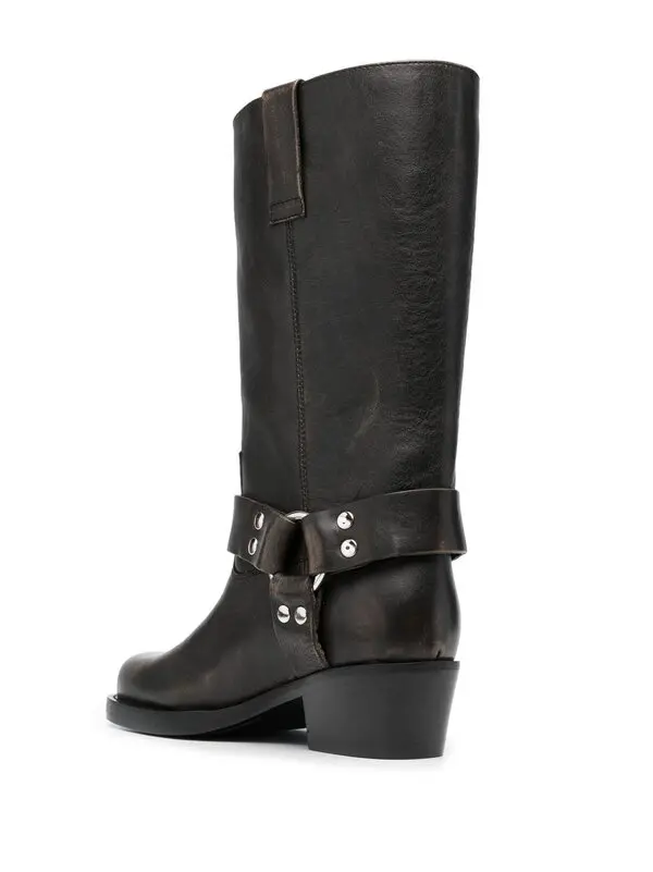 Paris Texas Faded-effect Harness Boots