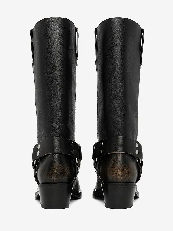 Paris Texas Faded-effect Harness Boots