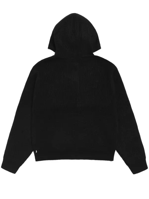 STUSSY Waffle Cashmere Zip Hood Sweater