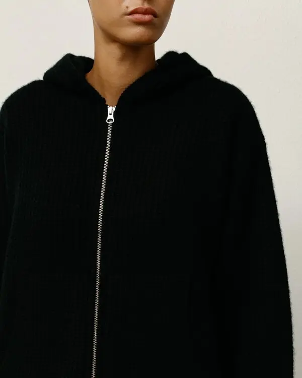 STUSSY Waffle Cashmere Zip Hood Sweater