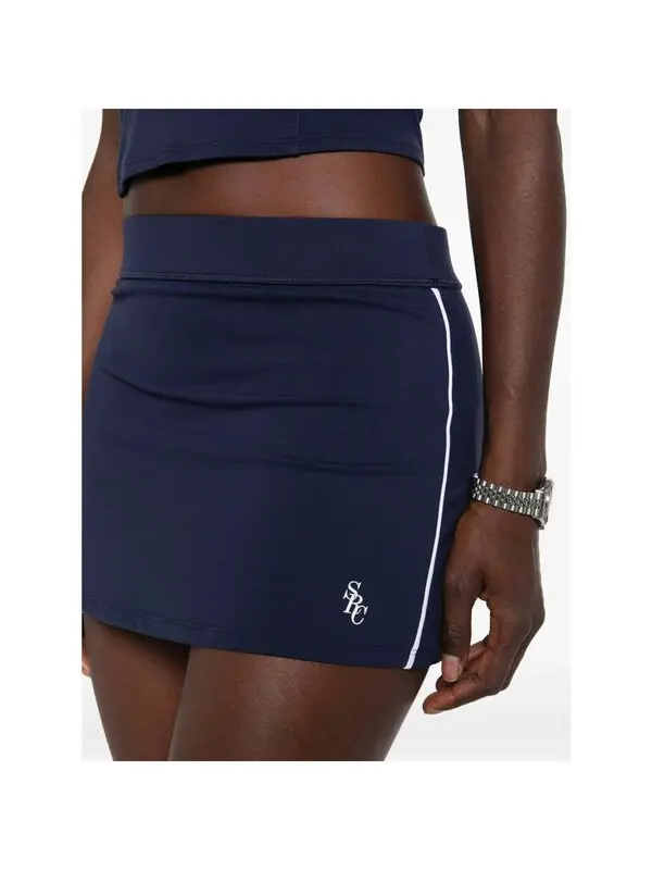 SPORTY  RICH Elastic-waist Skirt