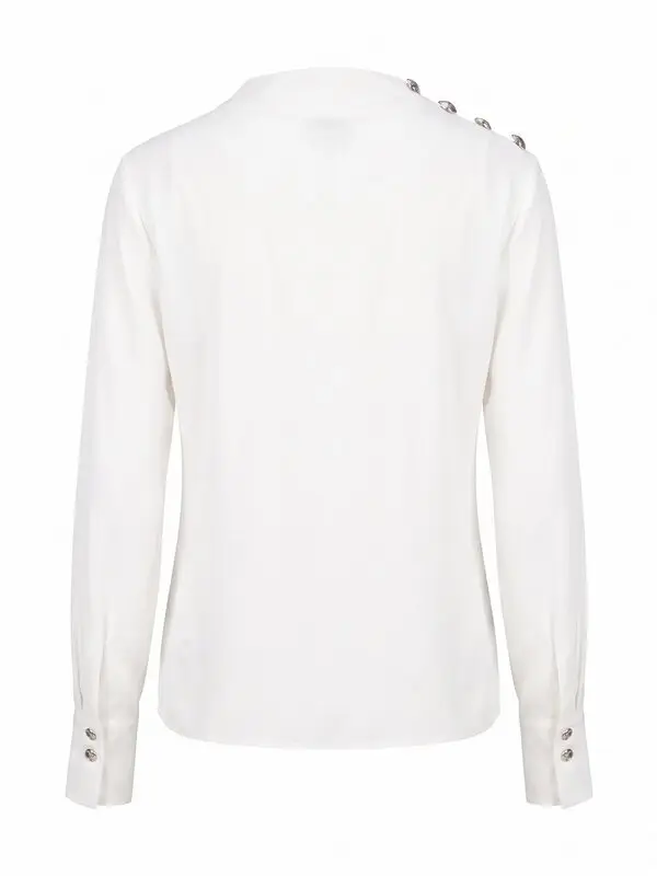 Patrizia Pepe Draped Long-sleeve Top