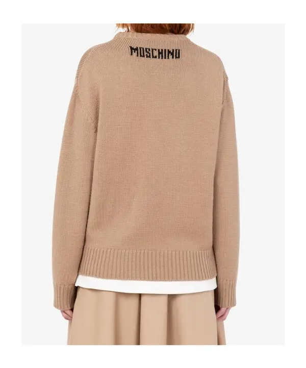 Moschino Extra-fine Merino Wool Intarsia Sweater