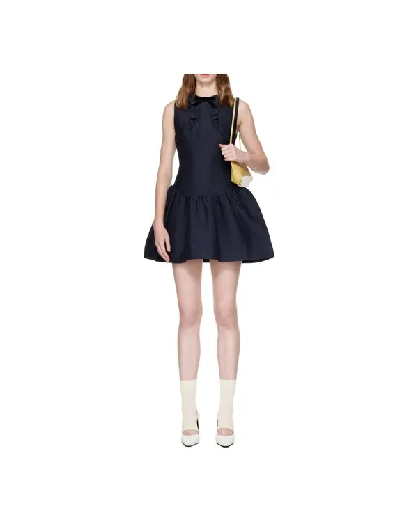 SHUSHU/TONG Ruffled Bow-detail Mini Dress
