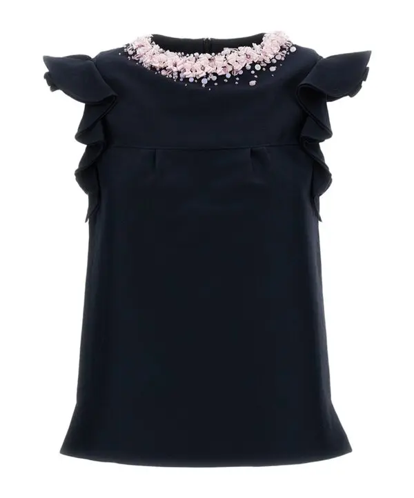 SHUSHU/TONG Bead-embellished Ruffled-sleeves Blouse