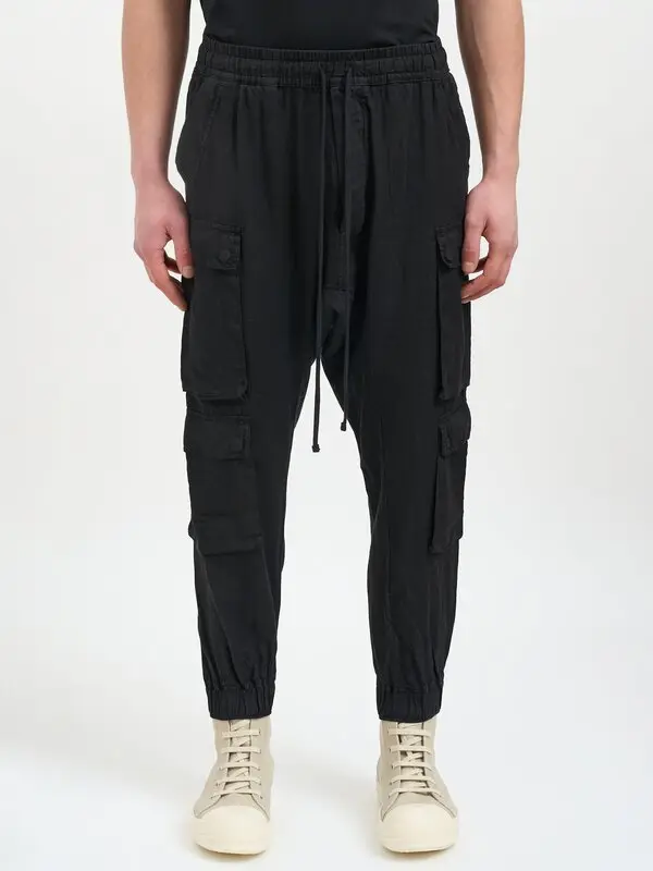 THOM KROM M P 46 Linen Cargo Trousers
