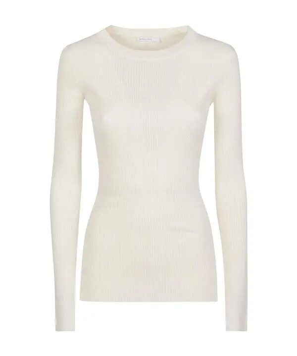 PATRIZIA PEPE Ribbed Long Sleeve Knitted Sweater