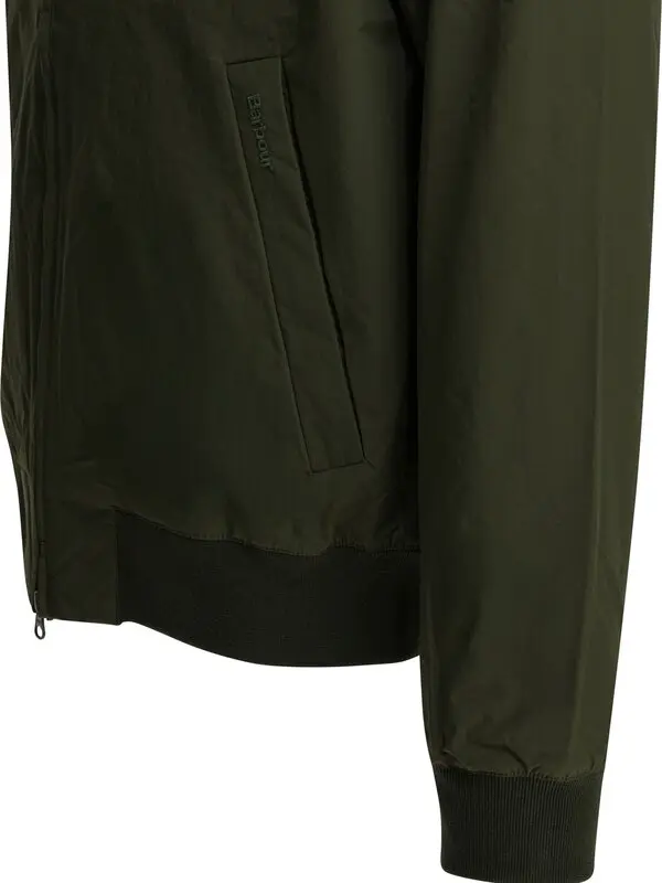 Barbour Stand Collar Zip Bomber Jacket
