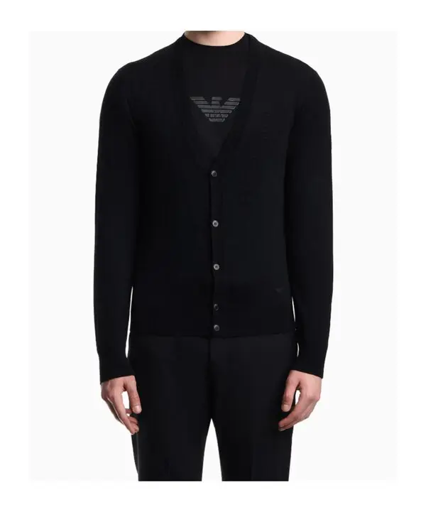EMPORIO ARMANI V-neck Button-up Cardigan