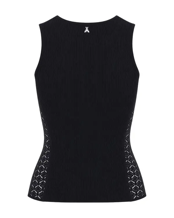 Patrizia Pepe Lace Panel Knitted Top