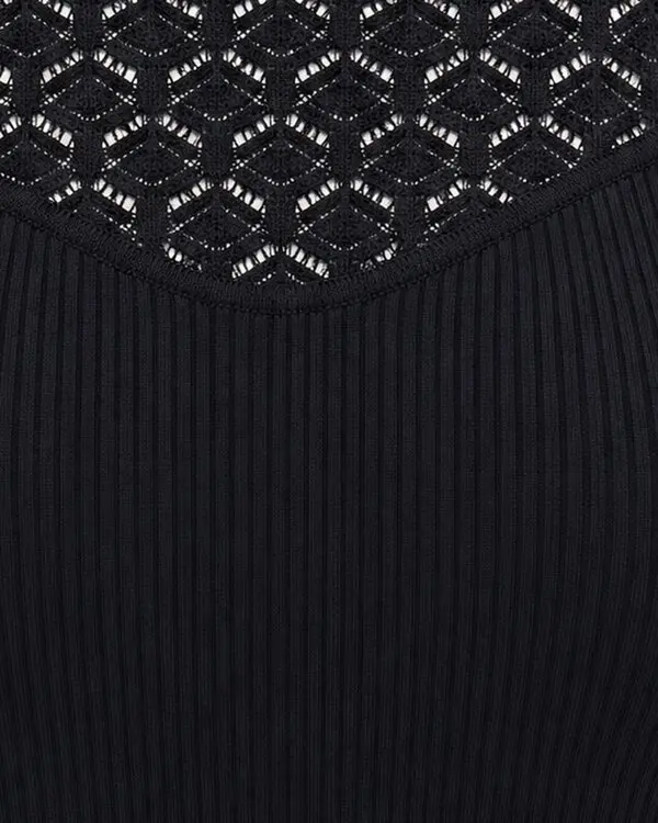 Patrizia Pepe Lace Panel Knitted Top