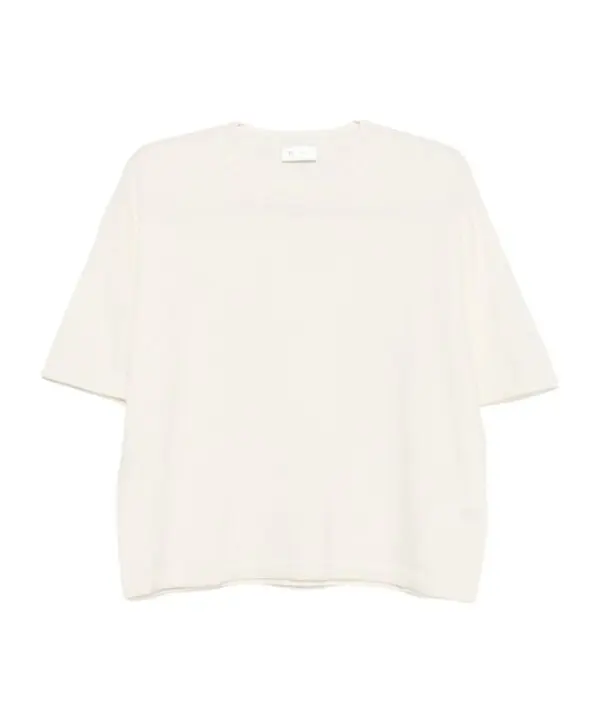 Soft Goat Short-sleeve Fine-knit Cashmere T-shirt