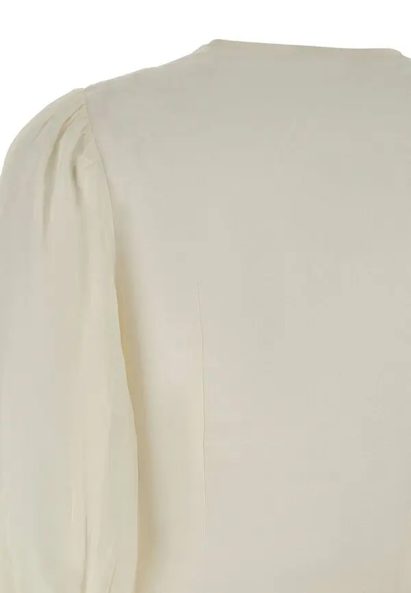 Hugo Boss Briketta Lace Trim Cropped Blouse