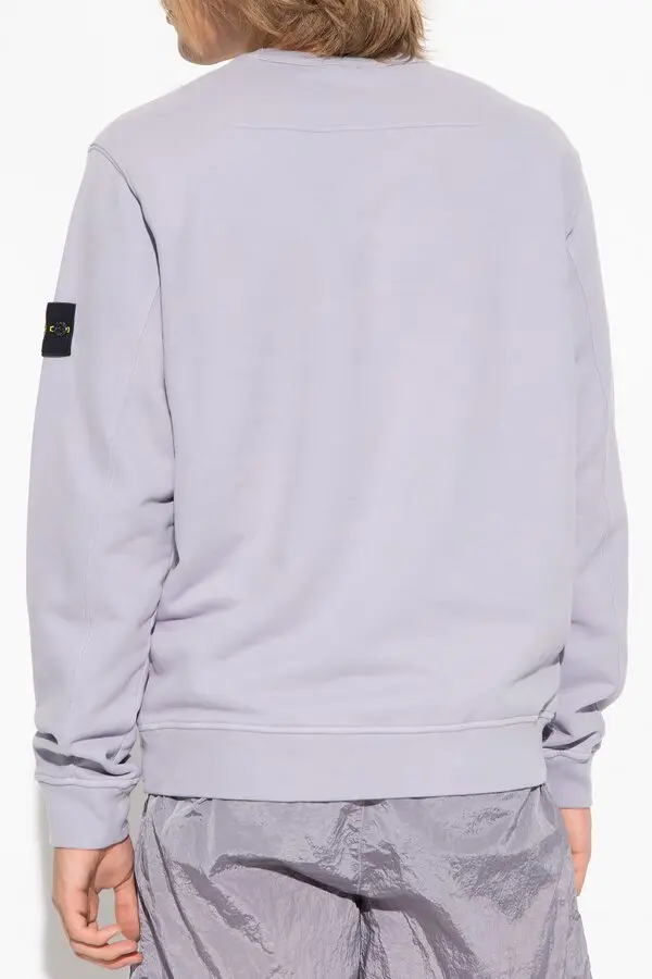 STONE ISLAND Compass-motif Jersey-fleece Sweatshirt