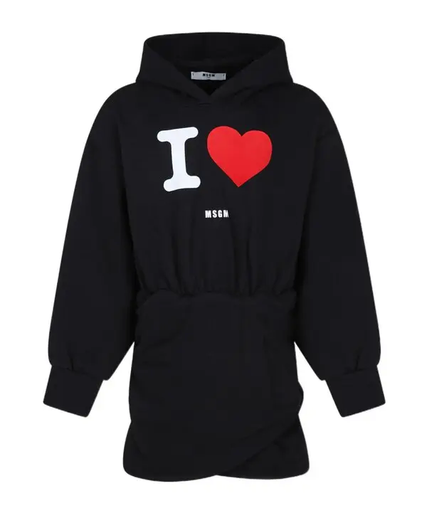 MSGM Logo-print Hooded Dress