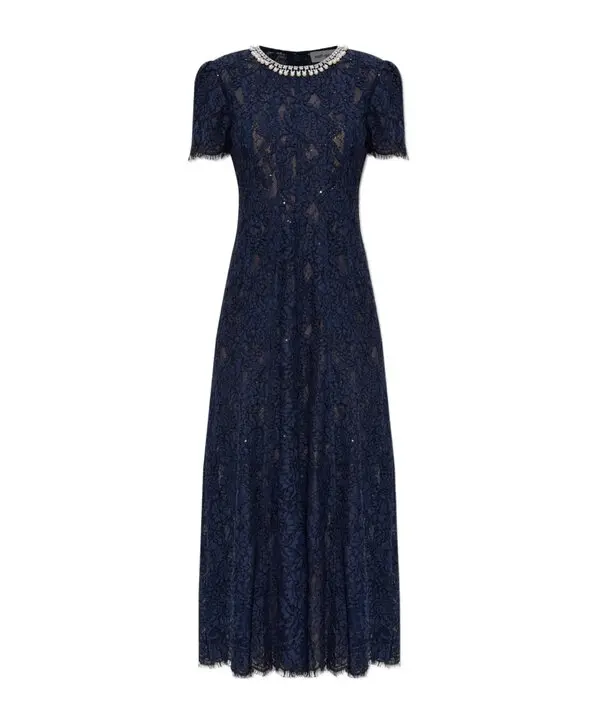 SELF-PORTRAIT Sequin Lace Maxi Dress