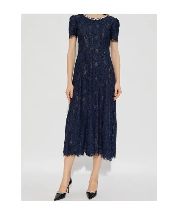 SELF-PORTRAIT Sequin Lace Maxi Dress