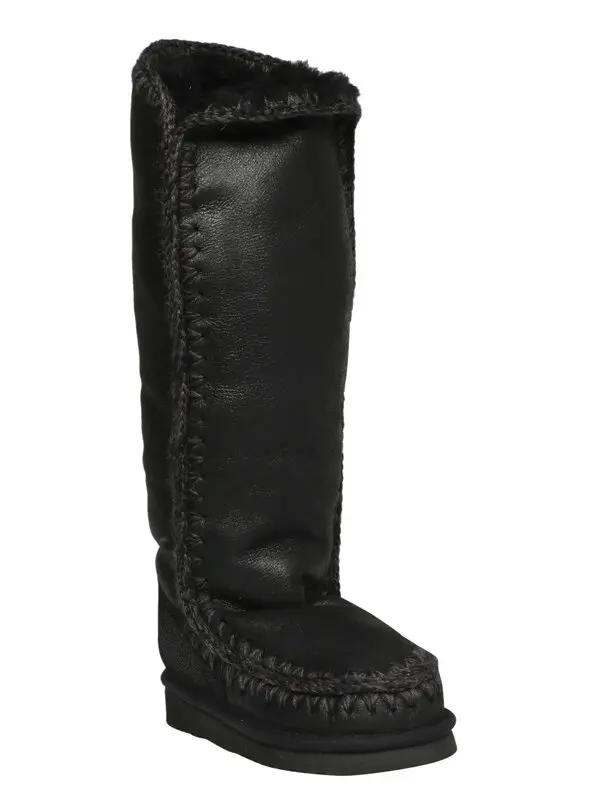 Mou Stitching Knee-length Boots