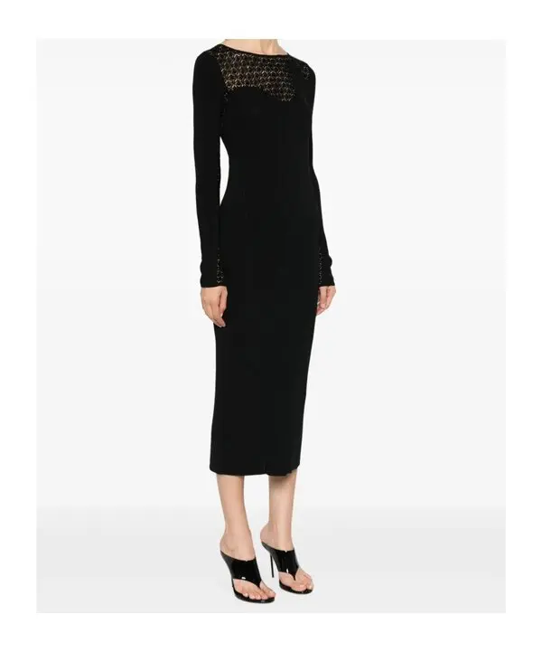 Patrizia Pepe Lace Panel Midi Dress